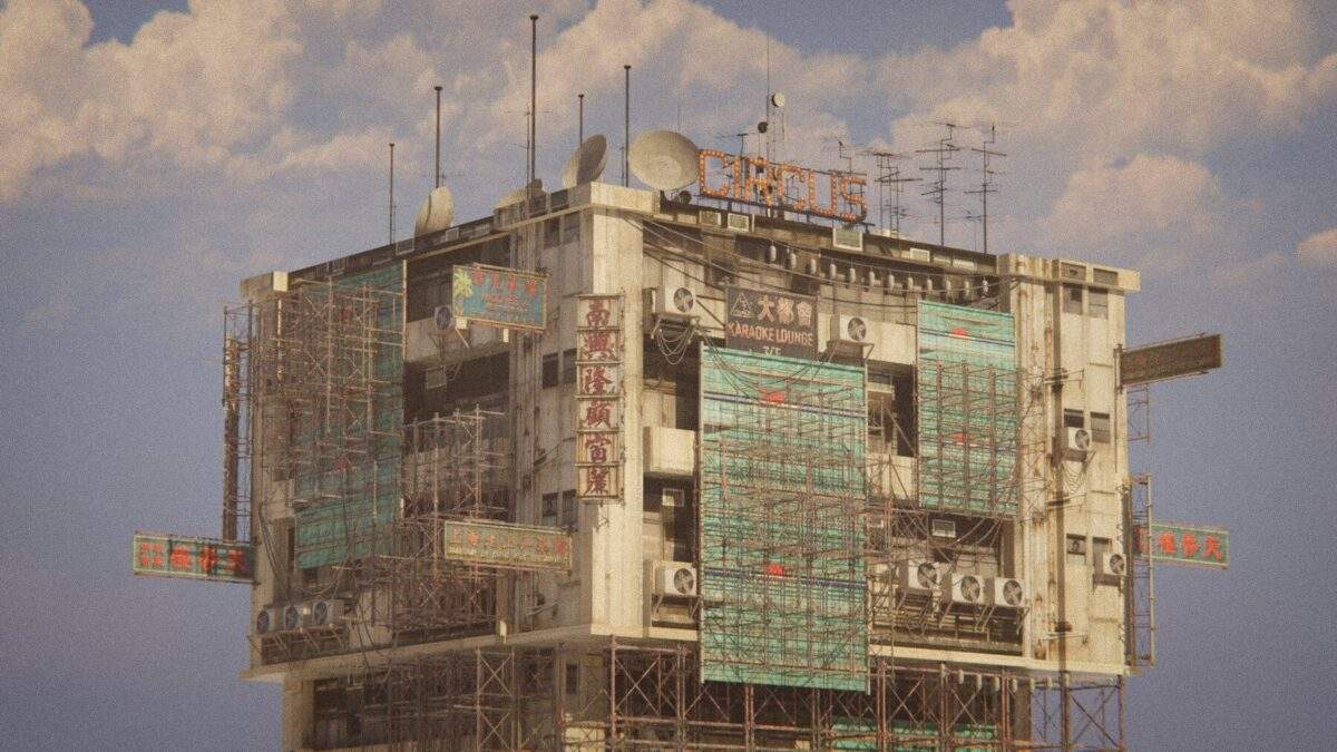 Facade-香港城市复古建筑场景 by_LLLLLLLLL-魔酷网